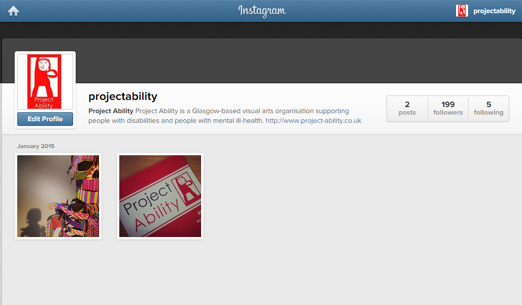 We're on Instagram! - Project Ability