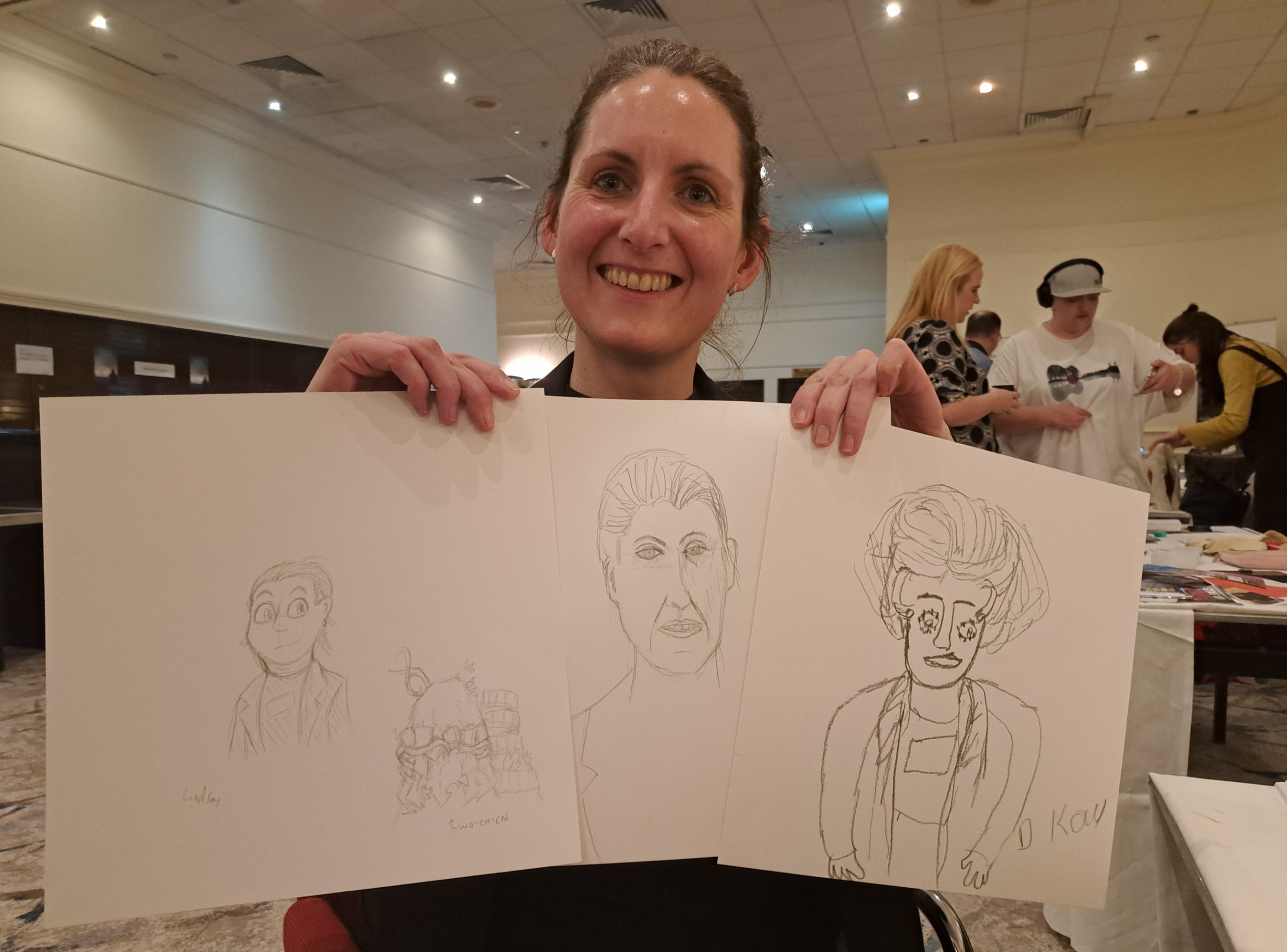 Live portraits for an in - person event - Project Ability